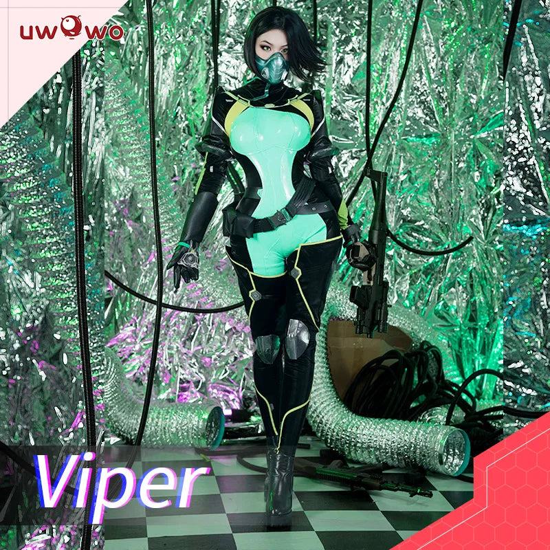 IN STOCK UWOWO Game Valorantt Viper Cosplay Costume with Face Mask ...