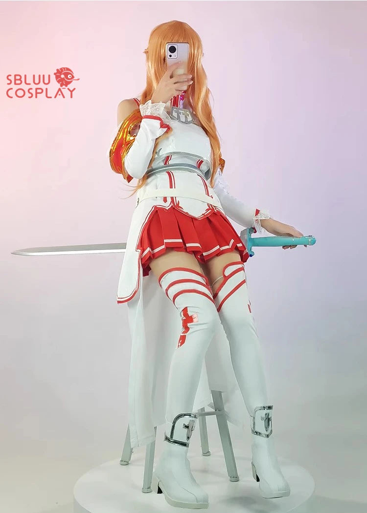 SBluuCosplay Yuuki Asuna Cosplay Costume Anime Sword Art Online Cosplay ...