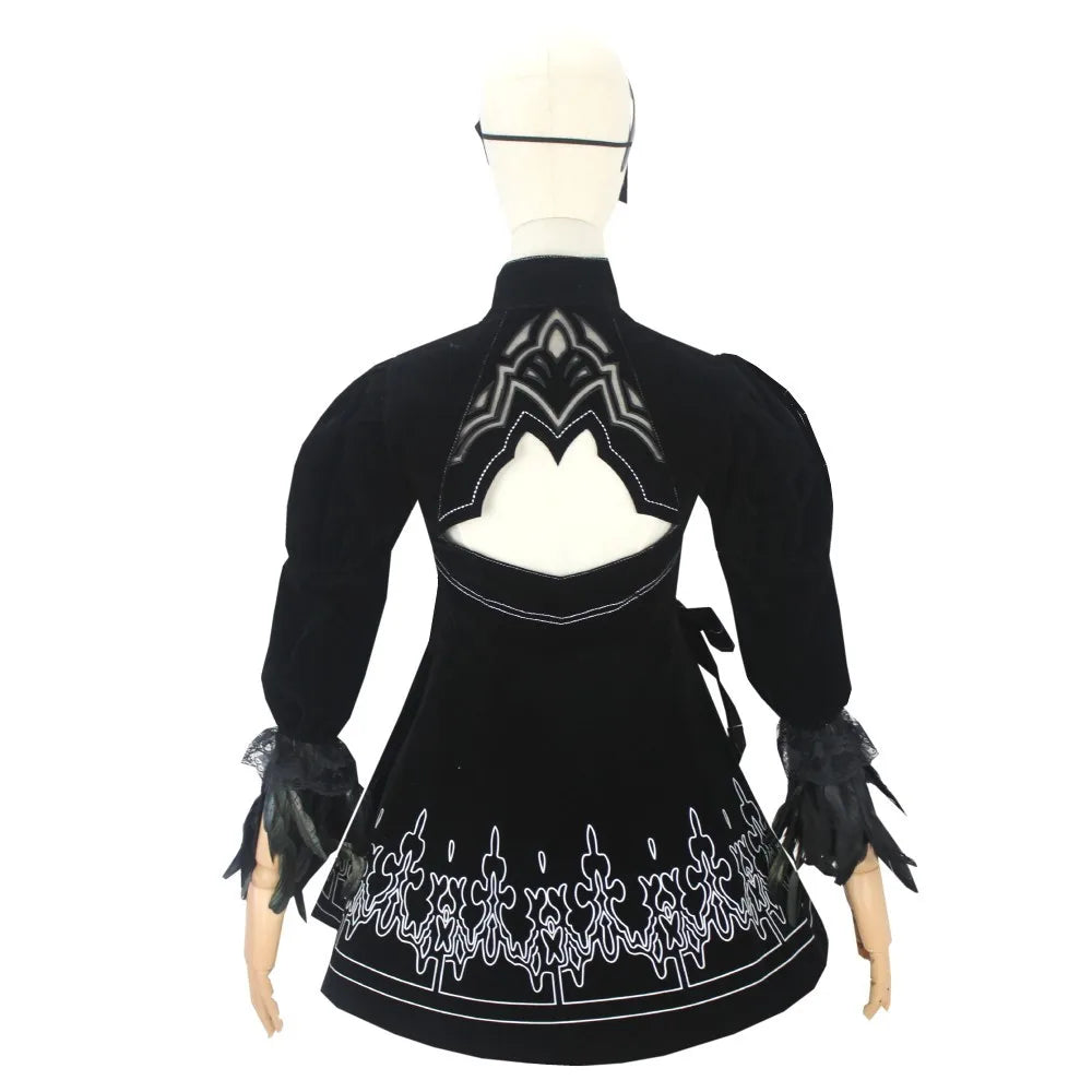 Anime No. 2 Type B Cosplay Costume Game NieR Automata 2B Dress NieR ...