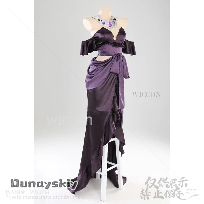 Anime Overlord Season 4 Cosplay Albedo Costume Sexy Up Slim Dress ...